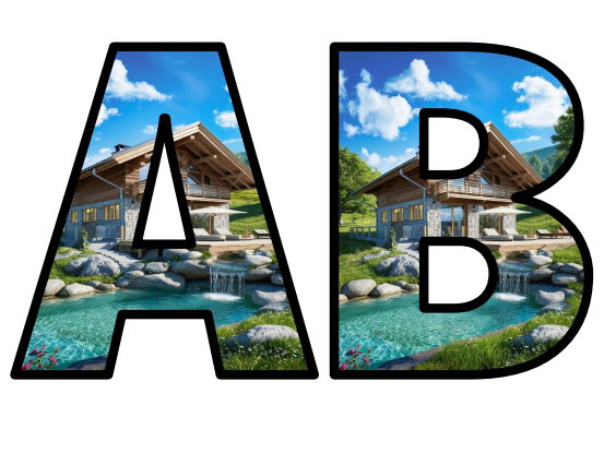 Modern Rural House Lettering Set Display Title Letters Numbers Signs ...