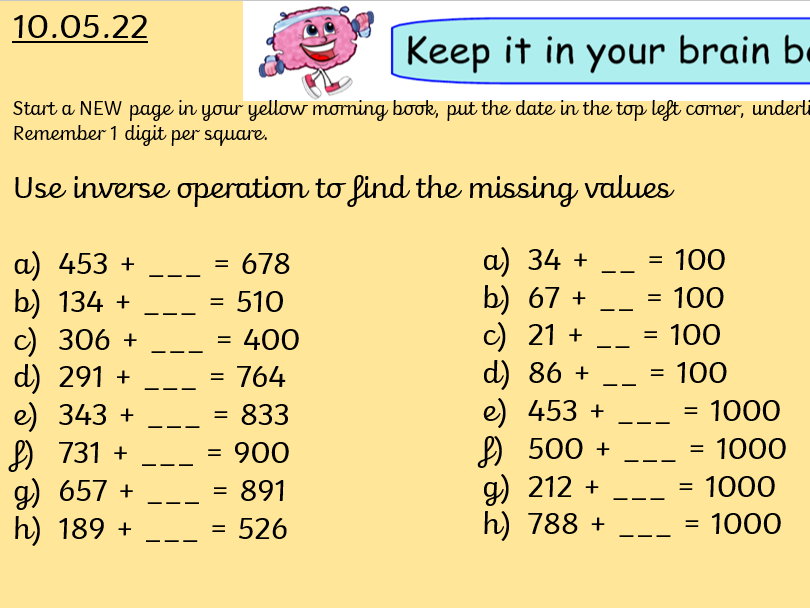 Year 3 Morning Work Tasks Teaching Resources