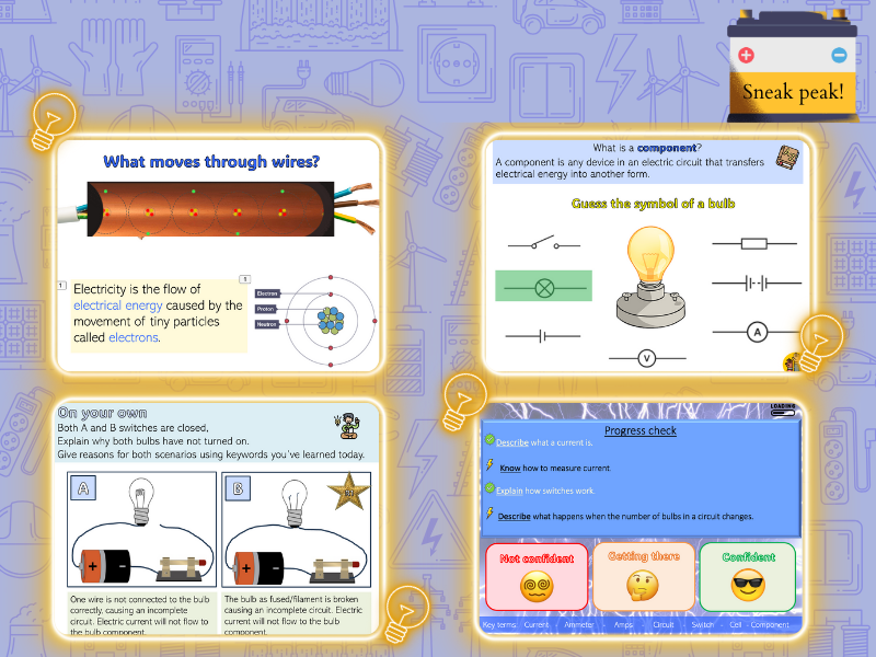 Electricity - Switches and current - KS3 Science - 7Ja | Teaching Resources