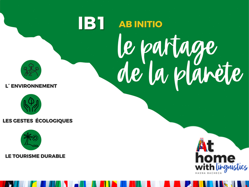 French Vocabulary List Sharing the Planet IB1 - Ab Initio | Teaching ...