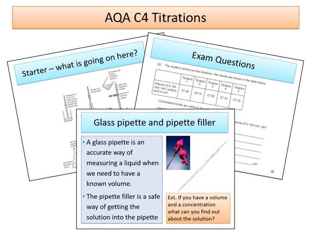 AQA C4 Titrations (Triple only) | Teaching Resources