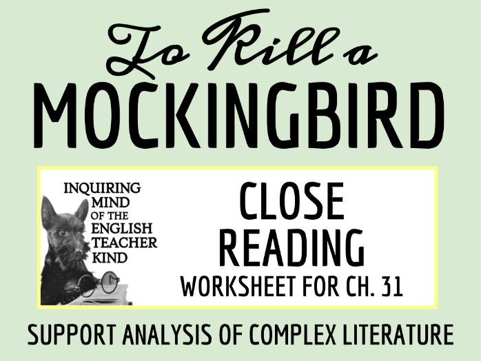 To Kill a Mockingbird Chs. 29-31 Quiz & Close Reading Bundle | Teaching ...