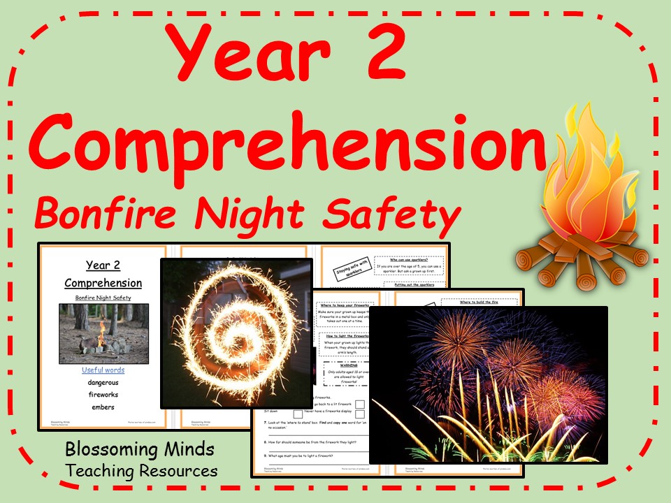 Year 2 Bonfire Night Comprehension Bundle (Guy Fawkes/Fireworks ...