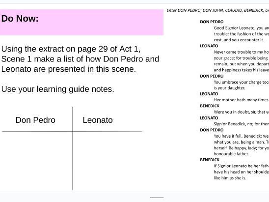 Much Ado About Nothing Full SOW | Teaching Resources
