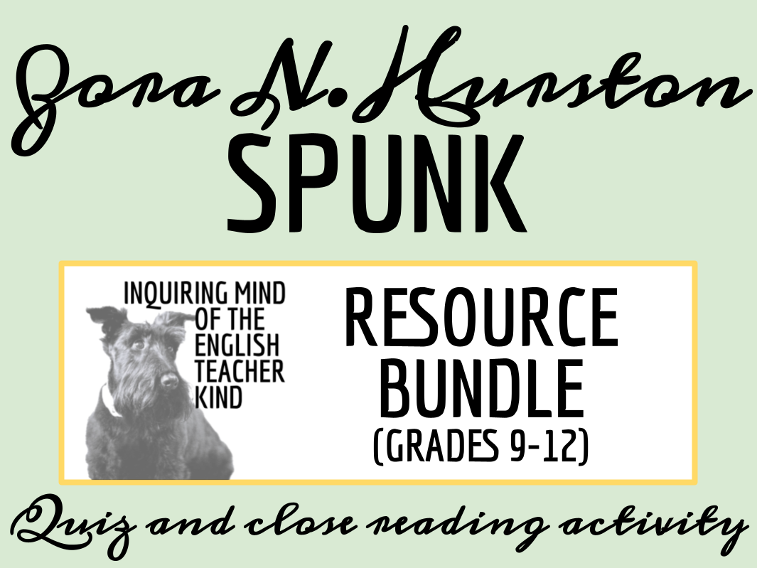"Spunk" by Zora Neale Hurston Quiz and Close Reading Bundle | Teaching ...