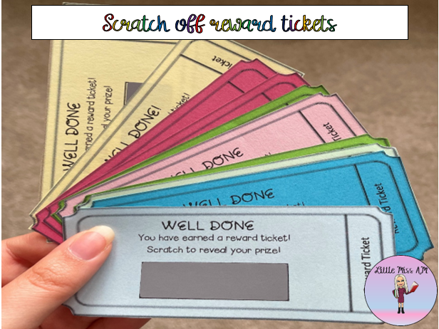 Scratch Off Reward Tickets | Teaching Resources