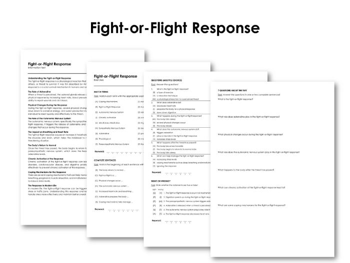 Fight-or-Flight Response and The Role of Adrenaline | Teaching Resources