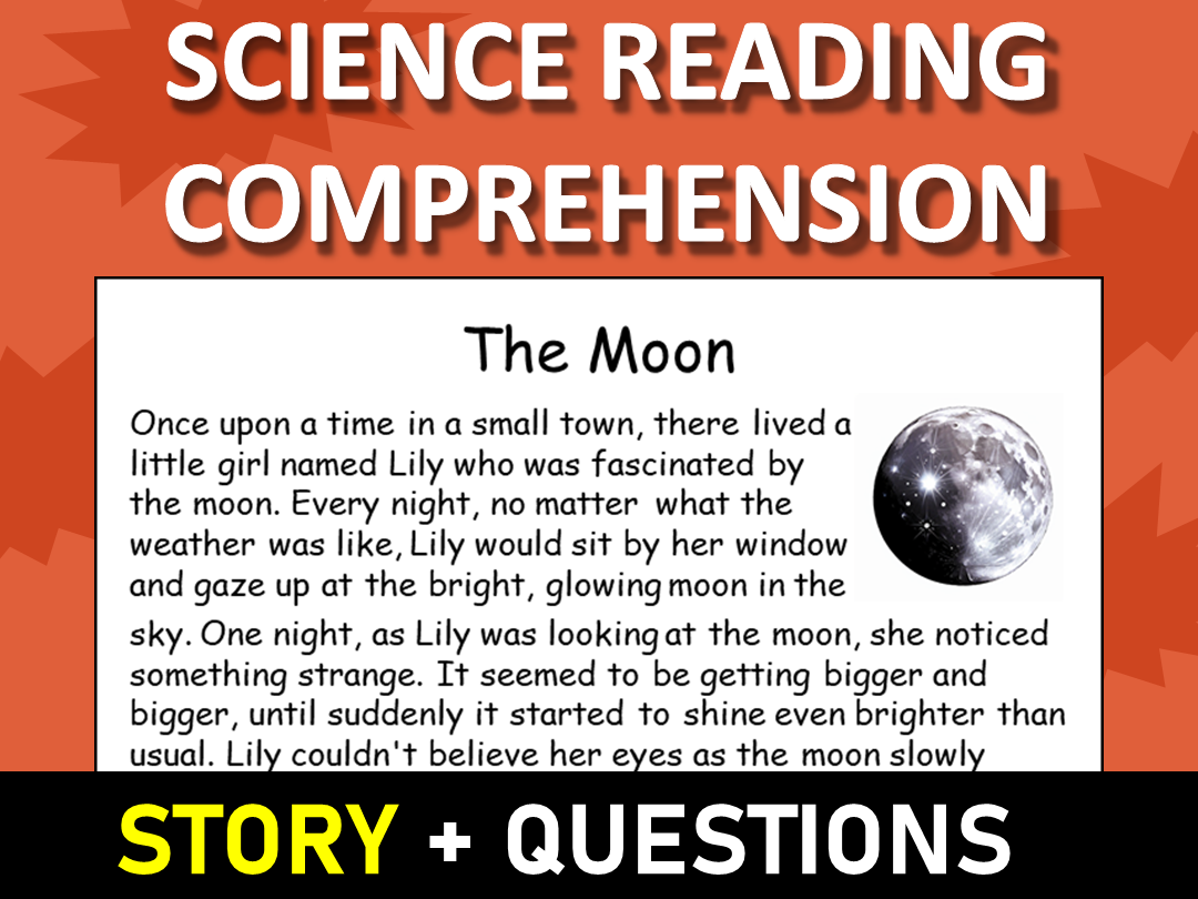 The Moon Reading Science Story Comprehension Questions Worksheet ...