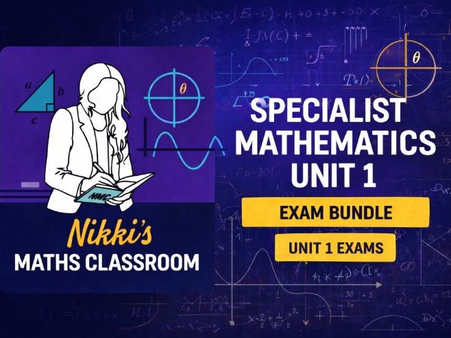 Specialist Maths Unit 1 Exam Year 11 FIA2 Bundle Solutions Analysis ...