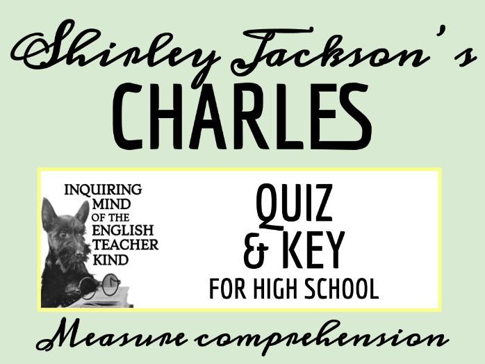 "Charles" by Shirley Jackson Resource Bundle | Teaching Resources