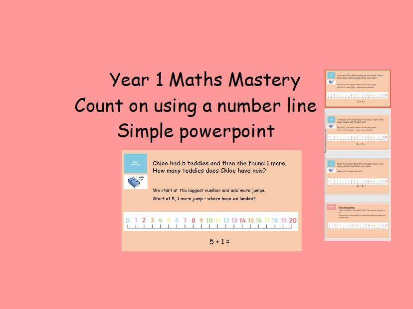 Year 1 KS1 SEND Count On Using A Number Line Teaching Resources