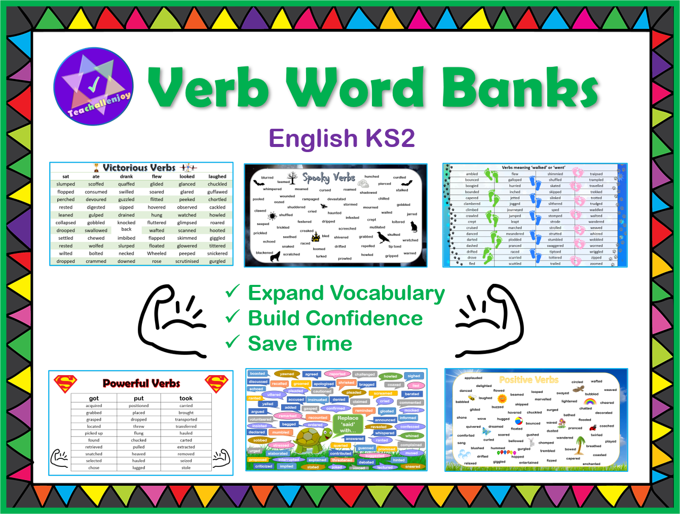 Verb Word Bank Pack Teaching Resources