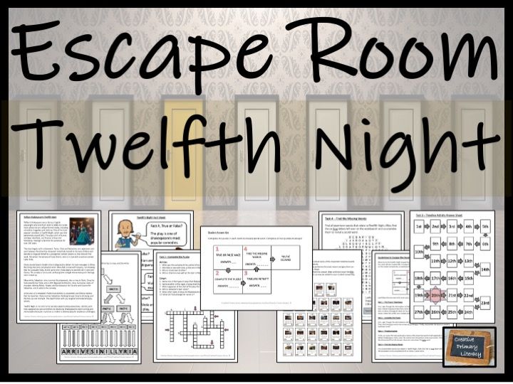 Twelfth Night Escape Room Activity | Teaching Resources