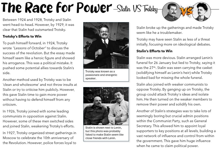 Dictators L3 - How Did Stalin Rise to Power? | Teaching Resources