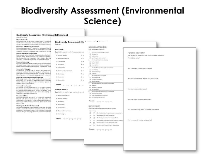Biodiversity Assessment (Environmental Science) | Teaching Resources