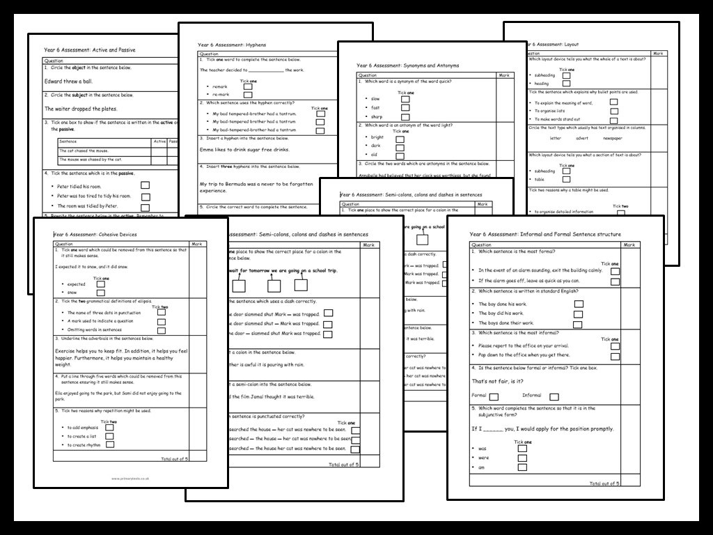 Year 6 SPAG Revision Bundle Teaching Resources
