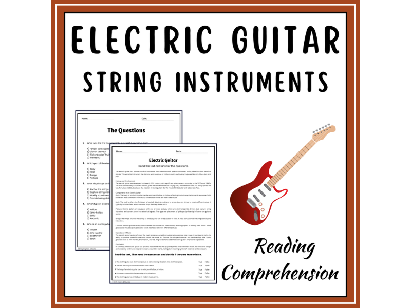 String Instruments Reading Comprehension Passages & Questions ...