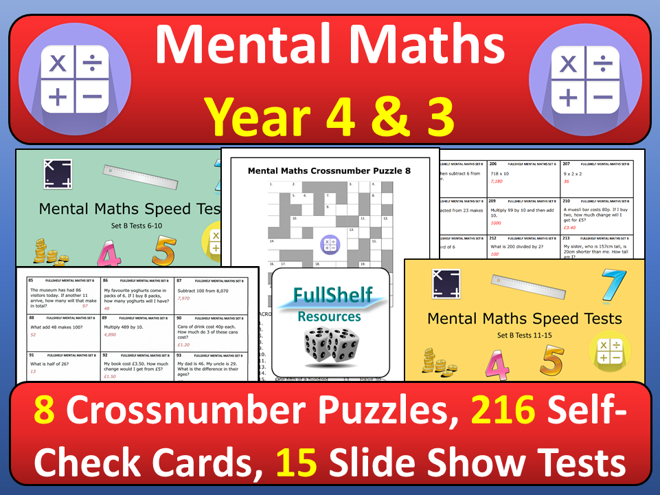 Mental Maths Activities Year 4 Teaching Resources