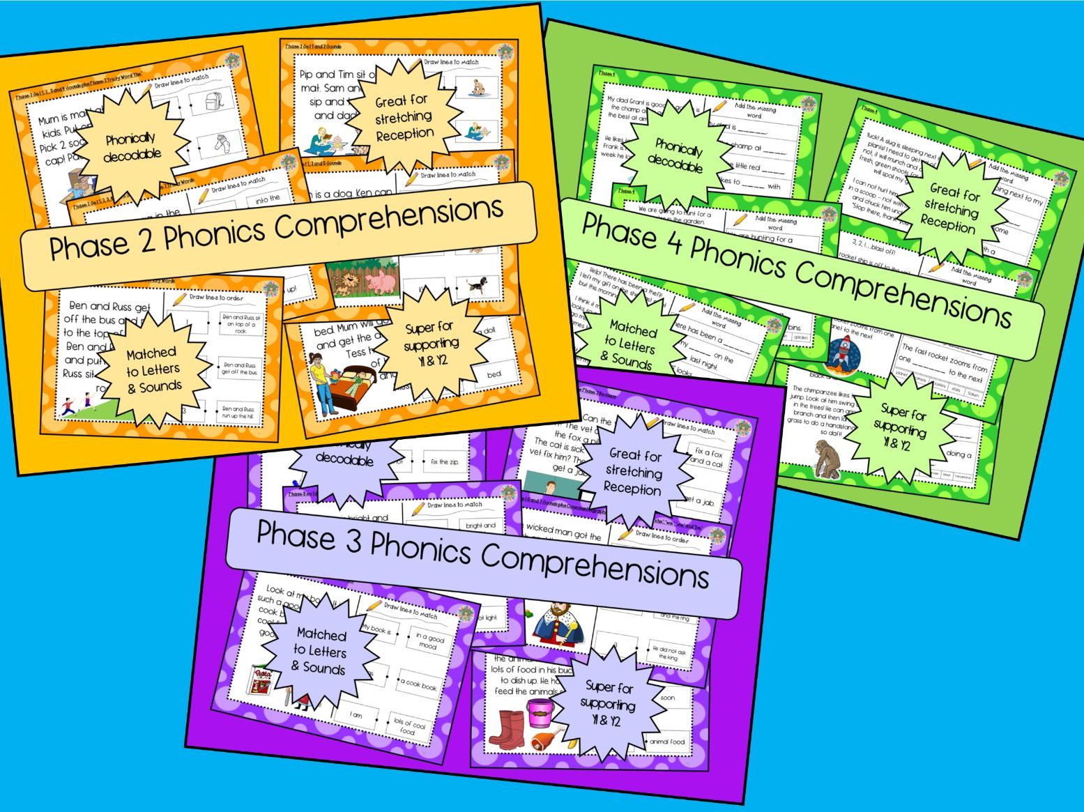 Letters and Sounds Phase 2, 3 & 4 Phonics Comprehension - UPDATED ...