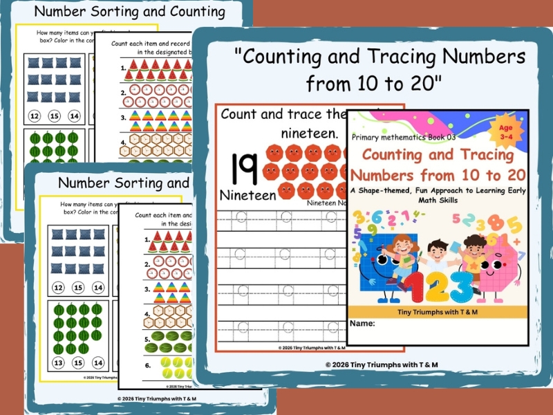 Counting and Tracing Numbers from 10 to 20/Shape-themed | Teaching ...
