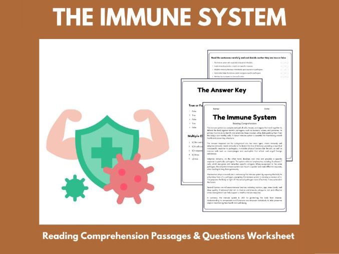 The Immune System: Reading Comprehension Passages & Questions ...