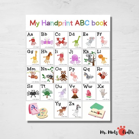 Handprint Alphabet Book Printable | Alphabet Activities | Teaching ...