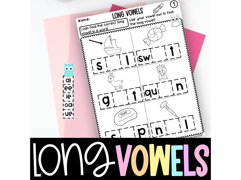 Long Vowels Phonics Worksheets Find the Missing Sound KS1 | Teaching ...