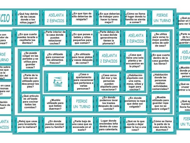 Houses, Rooms, Furniture and Appliances Spanish 4 Worksheet-2 Game-1 ...