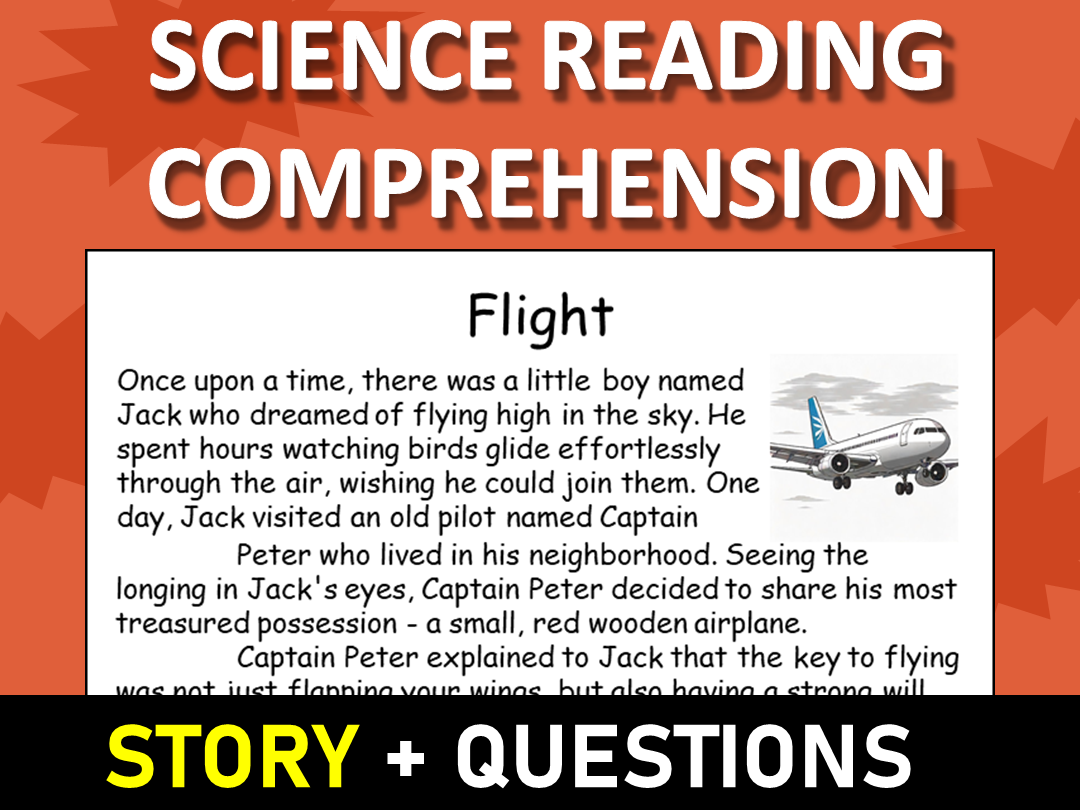 Flight Reading Science Story Comprehension Questions Worksheet ...