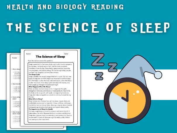 The Science of Sleep - Health Reading Worksheet | Teaching Resources