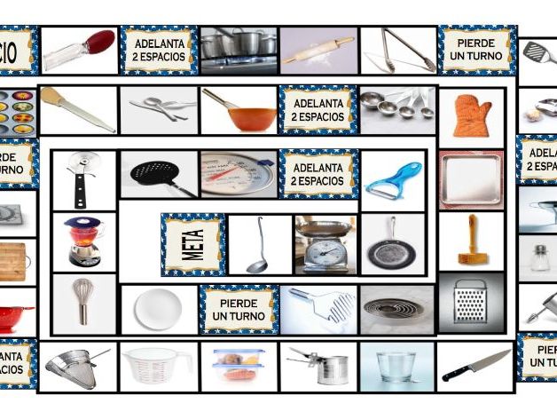 Kitchen Cookware and Utensils 6 Spanish Photo Game Bundle | Teaching ...