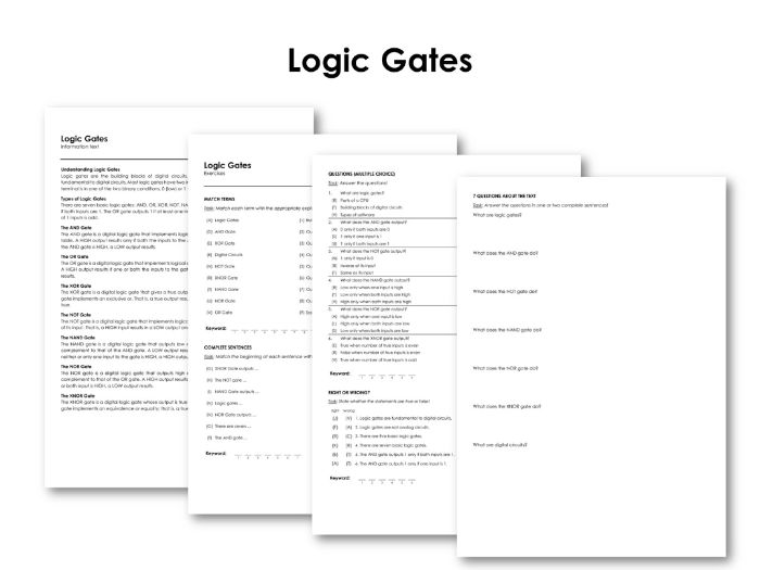 Logic Gates Teaching Resources 