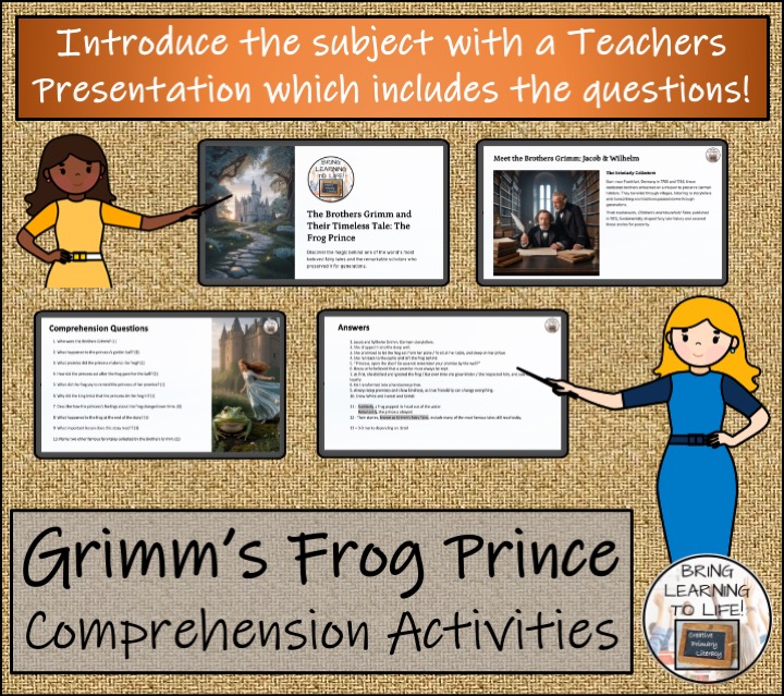 Brothers Grimm's The Frog Prince Reading Comprehension | Year 5 or Year ...