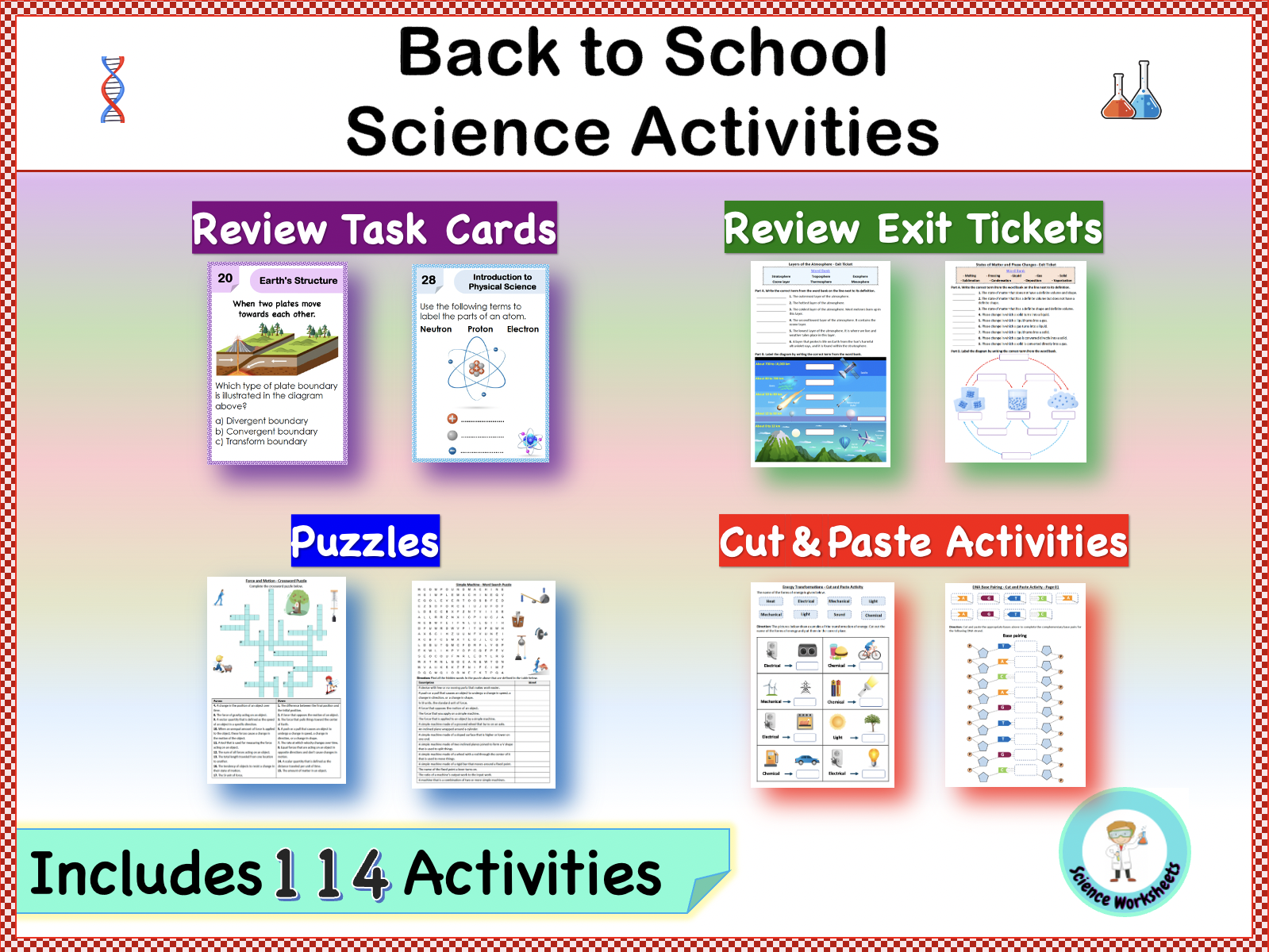 Back to School Science Activities Puzzles And Worksheets Printables Back to School Science Activities Puzzles And Worksheets Printables