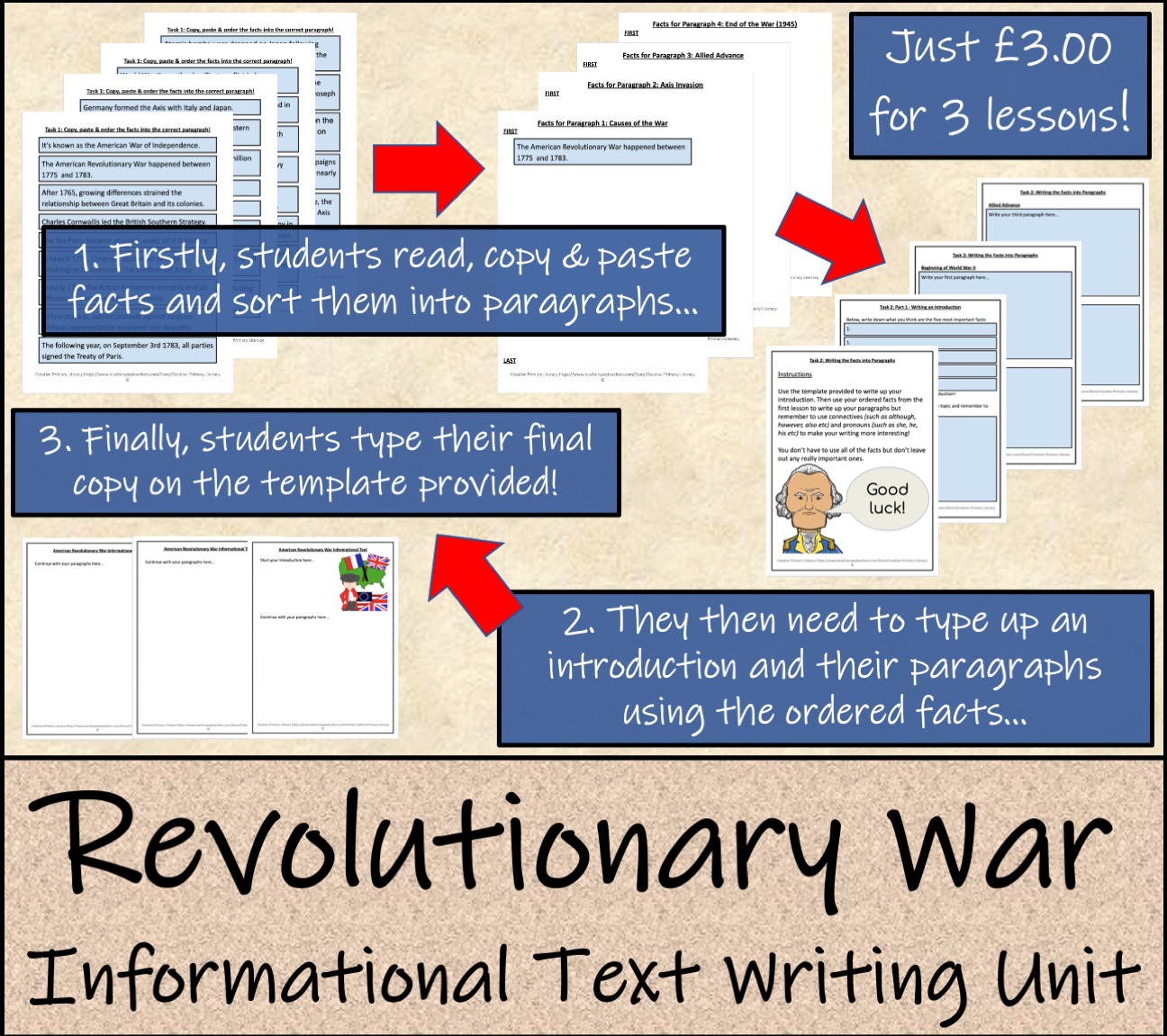 UKS2 American Revolutionary War Informational Text Writing Unit ...