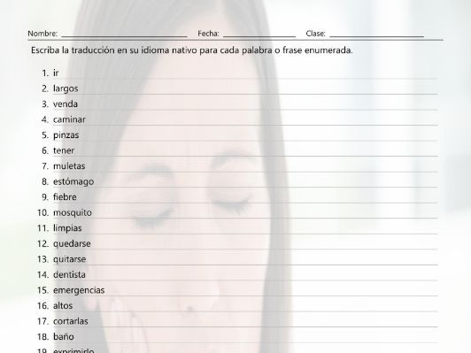 Advice Modals Translating Spanish Worksheet | Teaching Resources