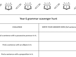 Grammar scavenger hunt (YEAR 6) | Teaching Resources