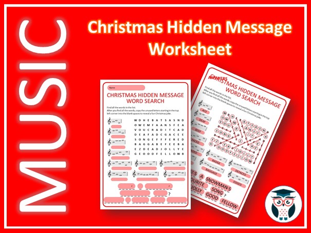 Christmas Hidden Message Word Search - A Treble Clef Notes Activity ...