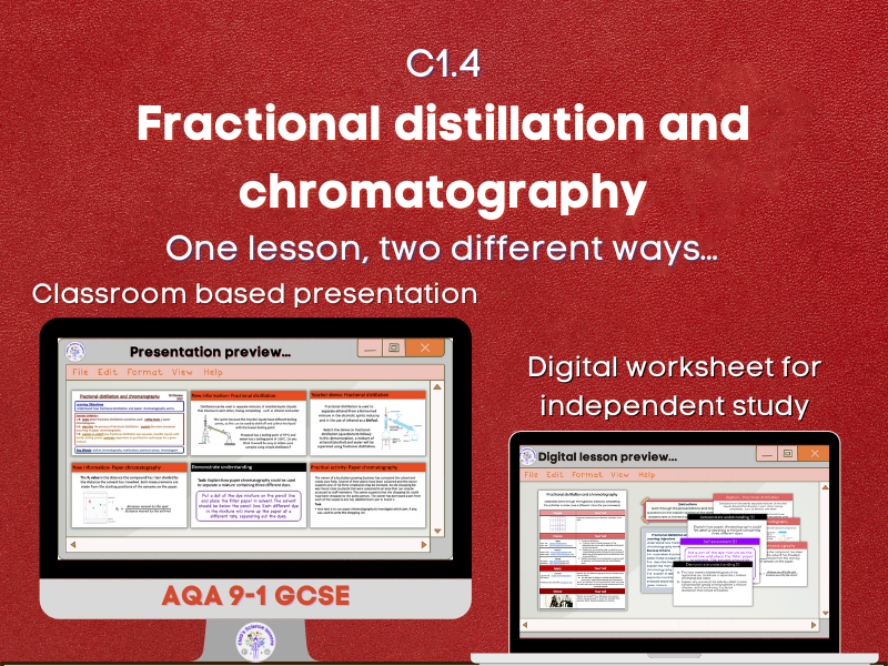 Fractional distillation and chromatography Lesson bundle | Teaching ...