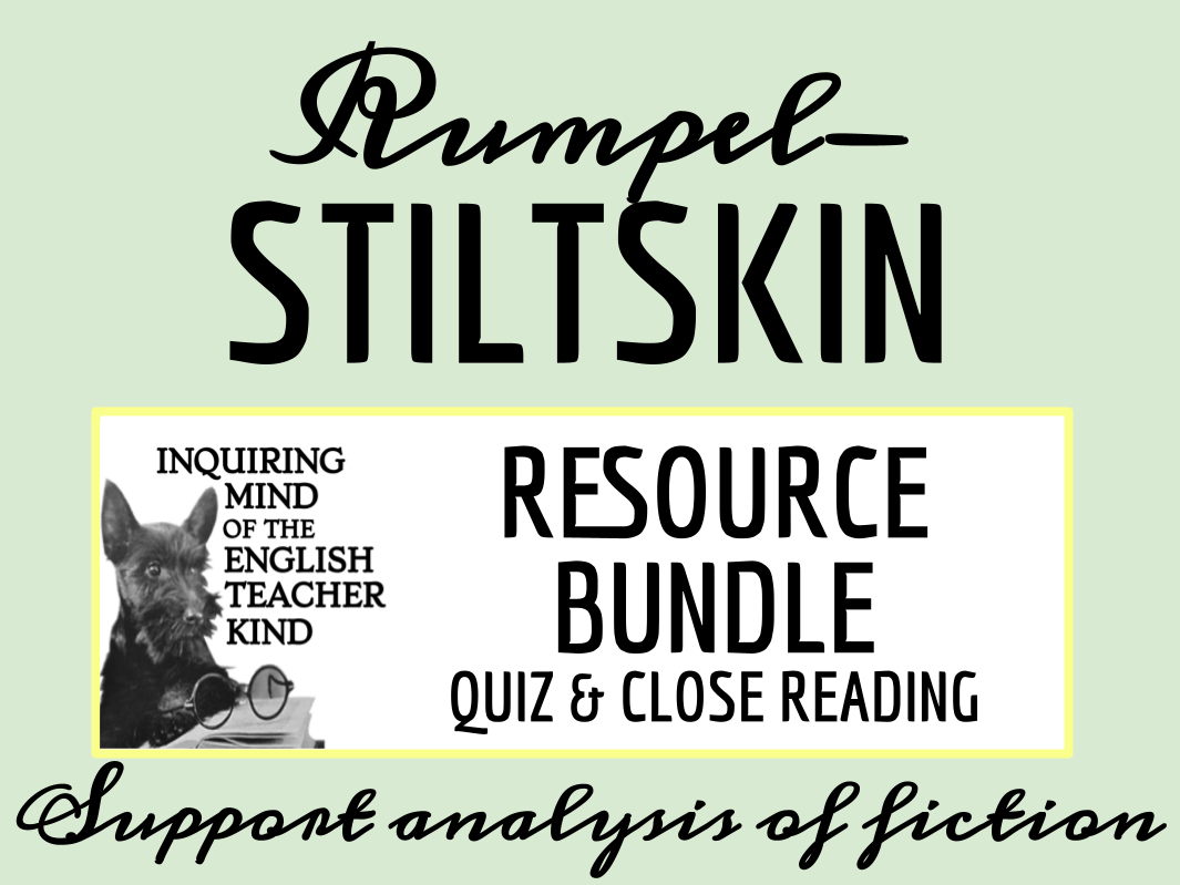 "Rumpelstiltskin" by the Brothers Grimm Resource Bundle | Teaching ...