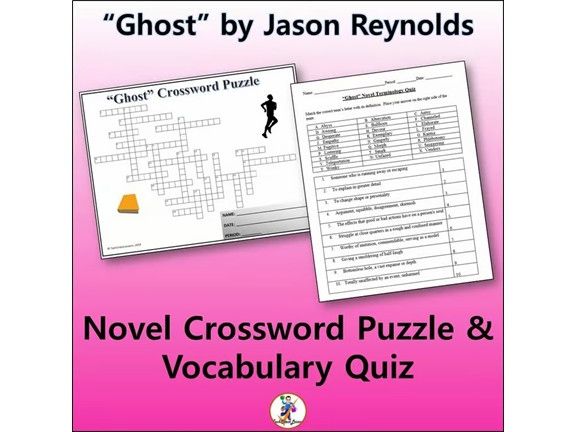 Crossword & Vocabulary Quiz for "Ghost" by Jason Reynolds | Teaching ...