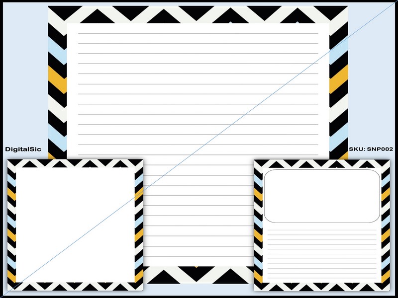 Decorative Page Border & Frame, Blank & Lined Writing Paper, Picture ...