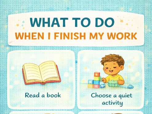 What To Do When I Finish My Work – SEND Classroom Visual Posters ...