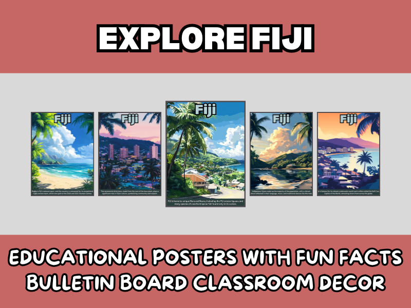 Explore Fiji – Educational Posters with Fun Facts | Bulletin Board ...