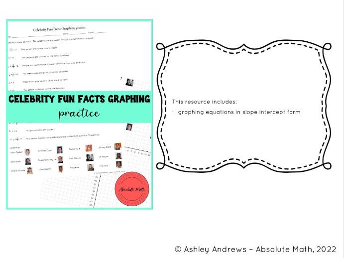 Celebrity Fun Fact Graphing | Teaching Resources