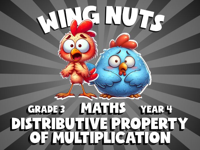 Distributive Property of Multiplication WING NUTS Maths Game | No-Prep Year 4 Review Activity ...