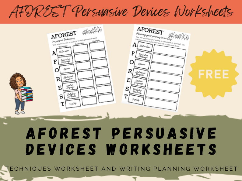 FREE Persuasive Devices Worksheet And Writing Planning AFOREST 