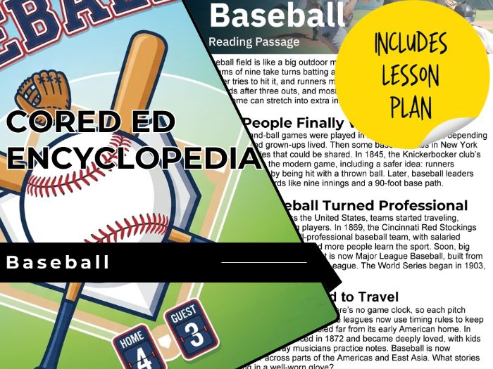 Baseball Reading Comprehension Passage | Teaching Resources