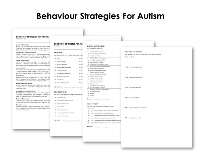 Behaviour Strategies For Autism | Teaching Resources
