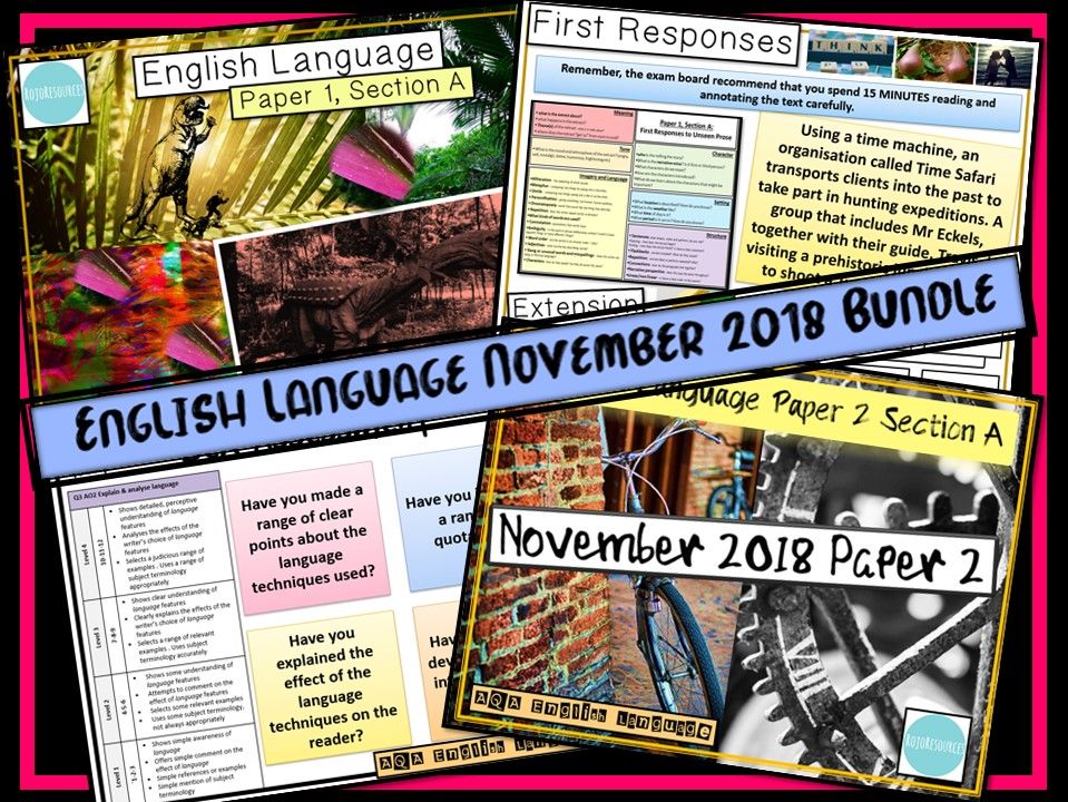 aqa-english-language-revision-bundle-november-2018-teaching-resources